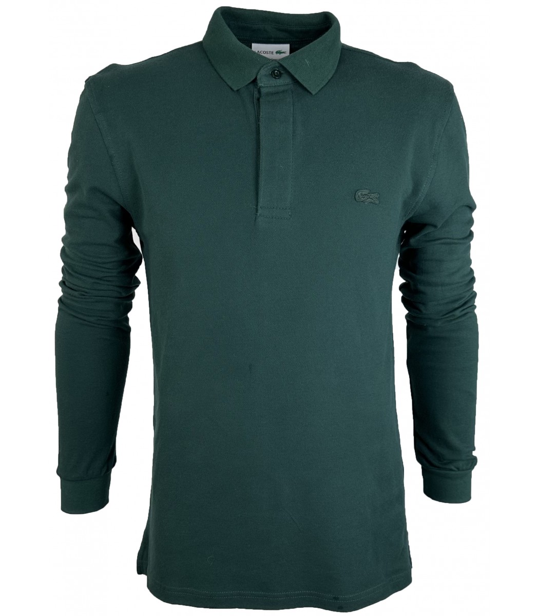Купить - Темно-зеленое поло с длинным рукавом Lacoste L777-7-L777-7 - в ...