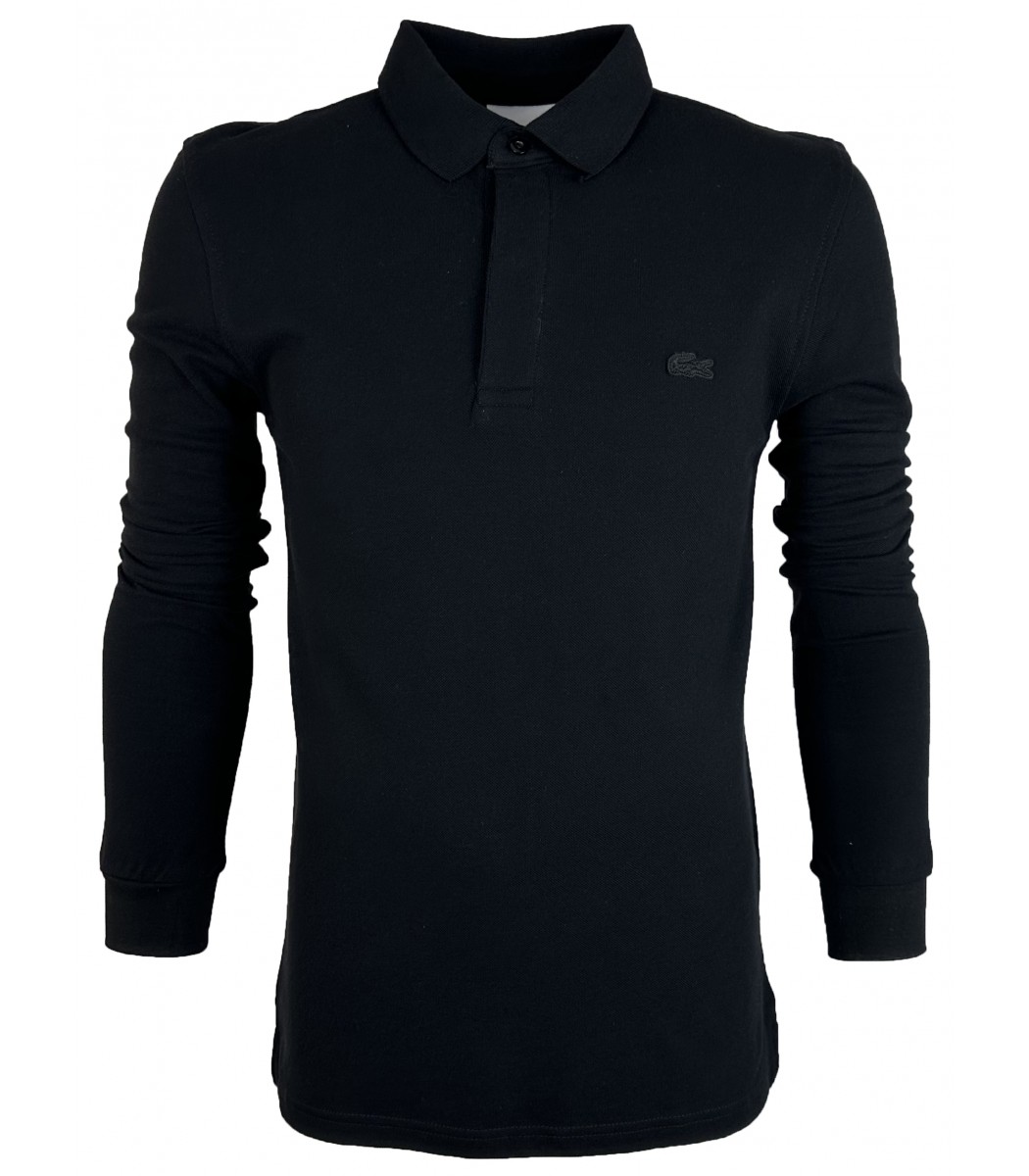 Купить - Черное поло с длинным рукавом Lacoste L777-1-L777-1 - в ...