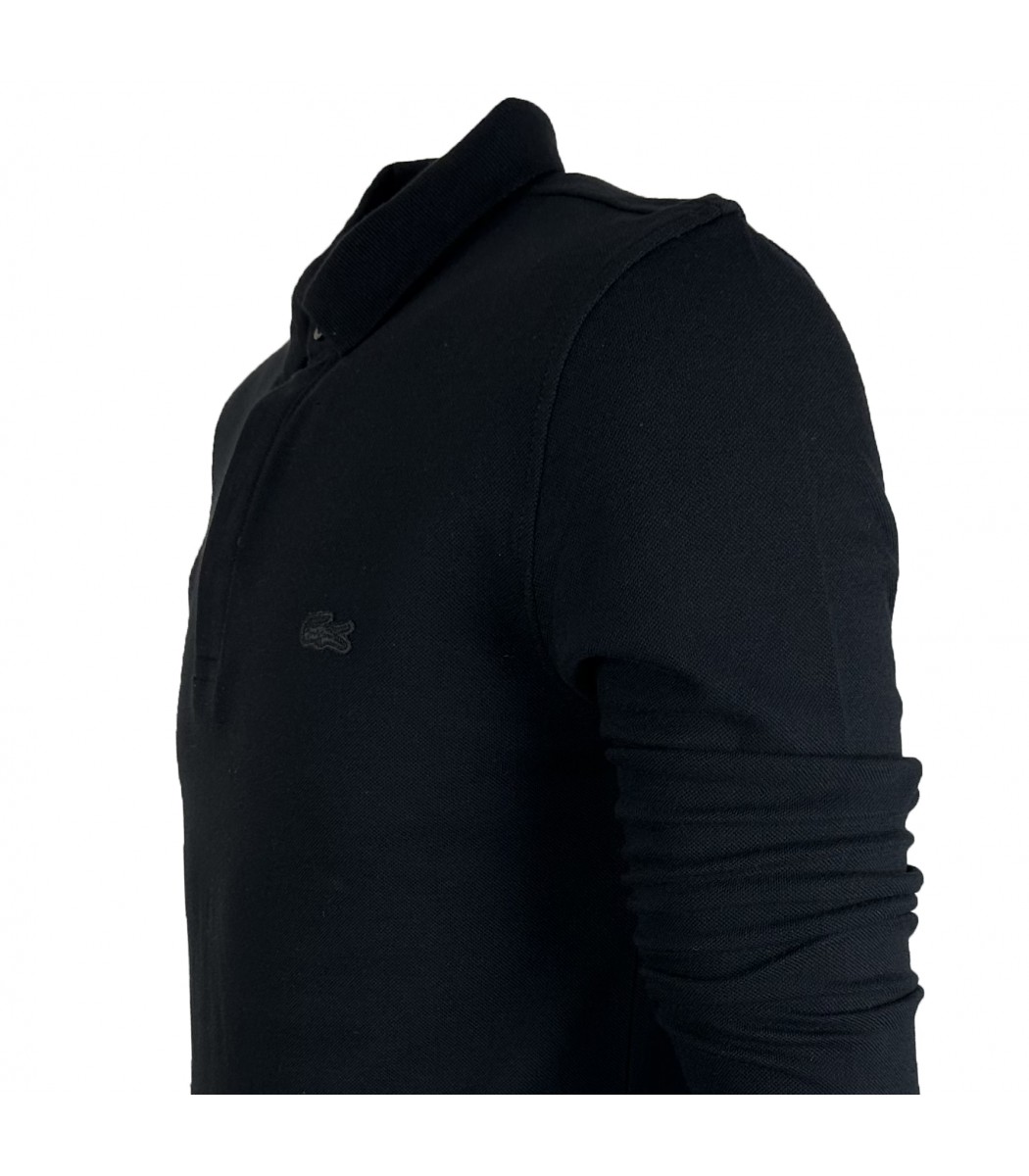 Купить - Черное поло с длинным рукавом Lacoste L777-1-L777-1 - в ...